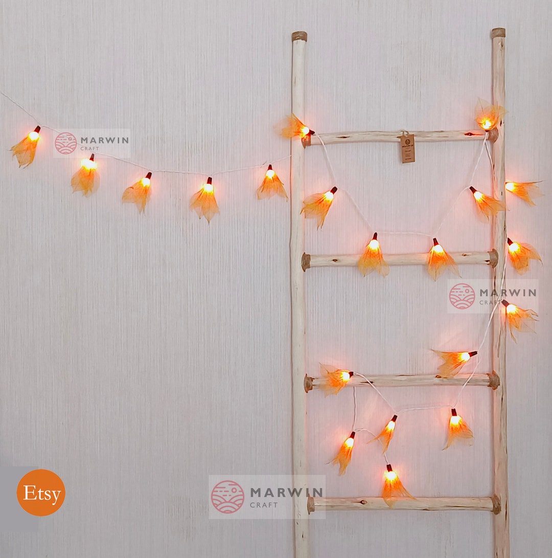 Fire String Lights Bodhi Leaves Flower Fairy Lights Bedroom Home Decor ...