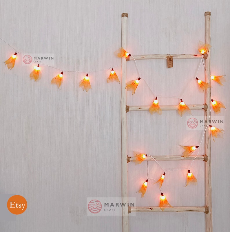 Fire String Lights Bodhi Leaves Flower Fairy Lights Bedroom Home Decor ...