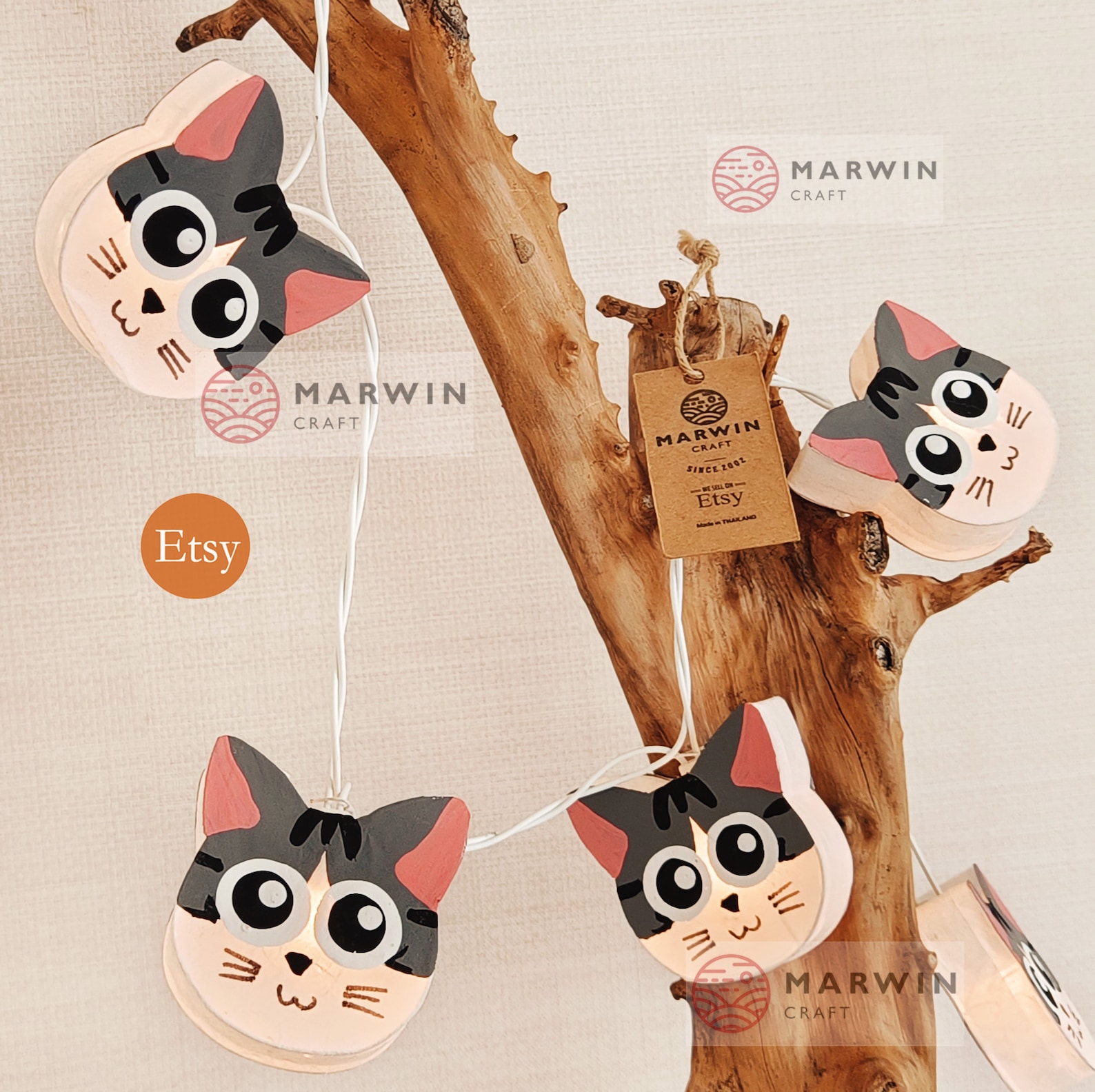 String Lights Cute Japanese Lucky Cat Fairy Lights Bedroom Home Decor ...