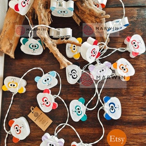 Paper String Lights Bear Panda Fairy Lights Bedroom Home Decor Living ...