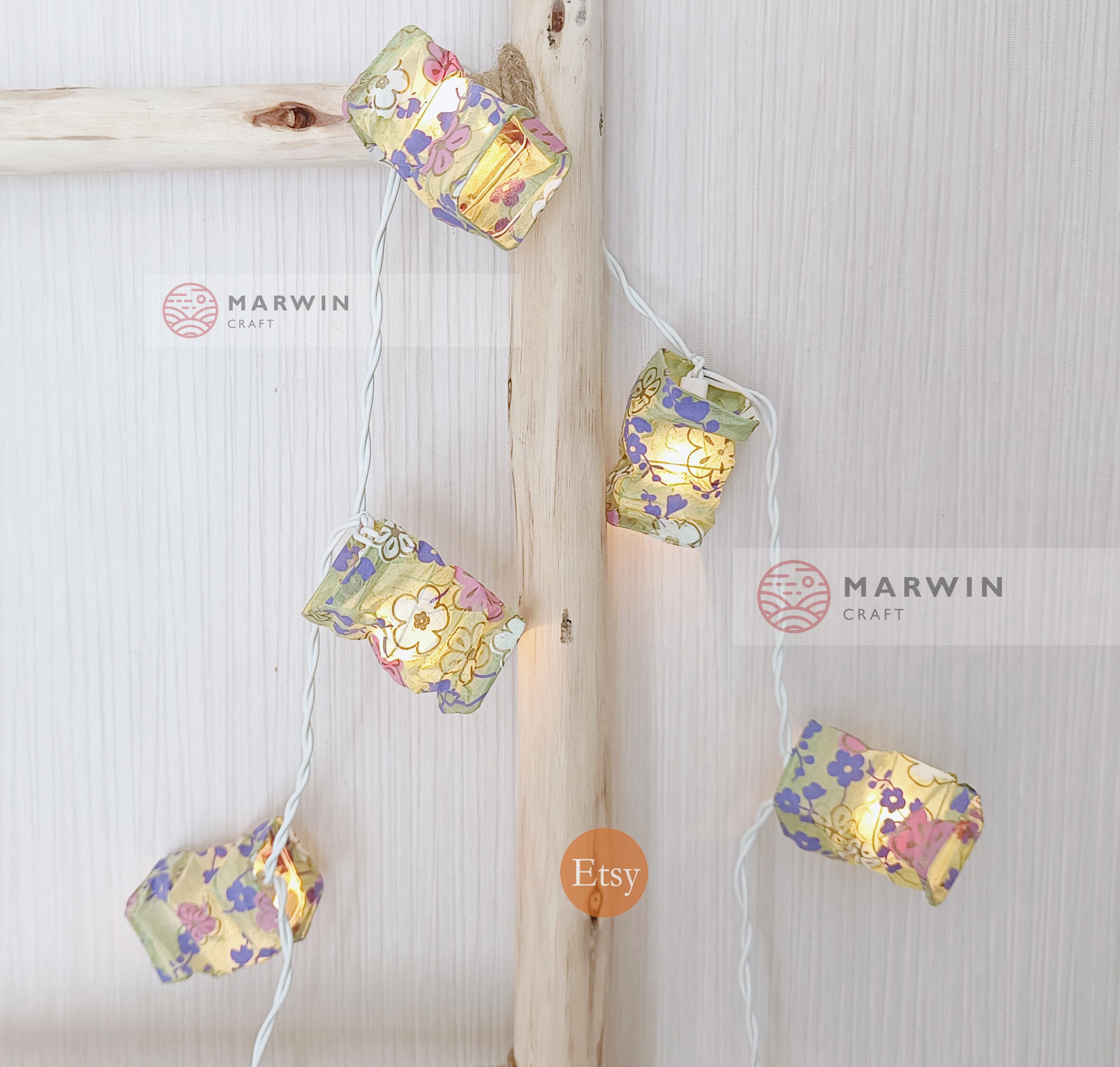 Day Sakura Cherry Blossom String Lights Japanese Paper Lantern - Etsy ...