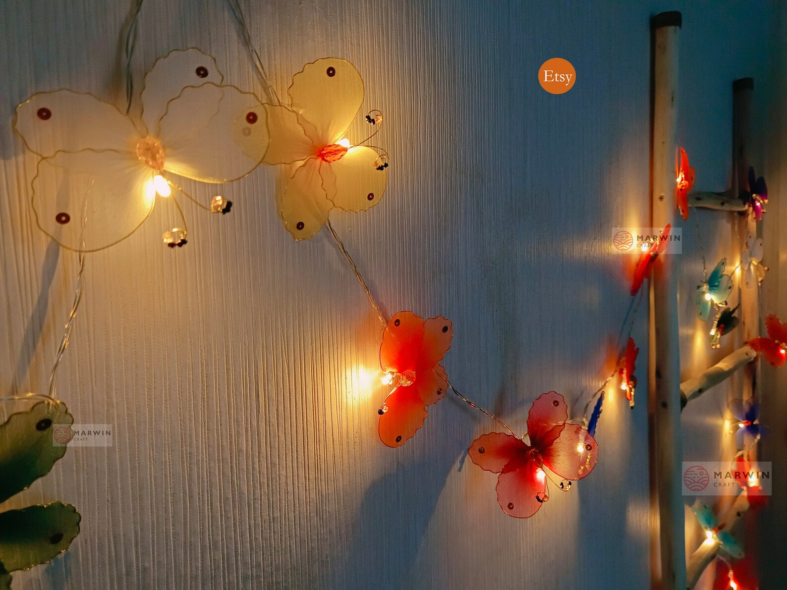 Limited Multi String Lights Butterfly Fairy Lights Bedroom | Etsy