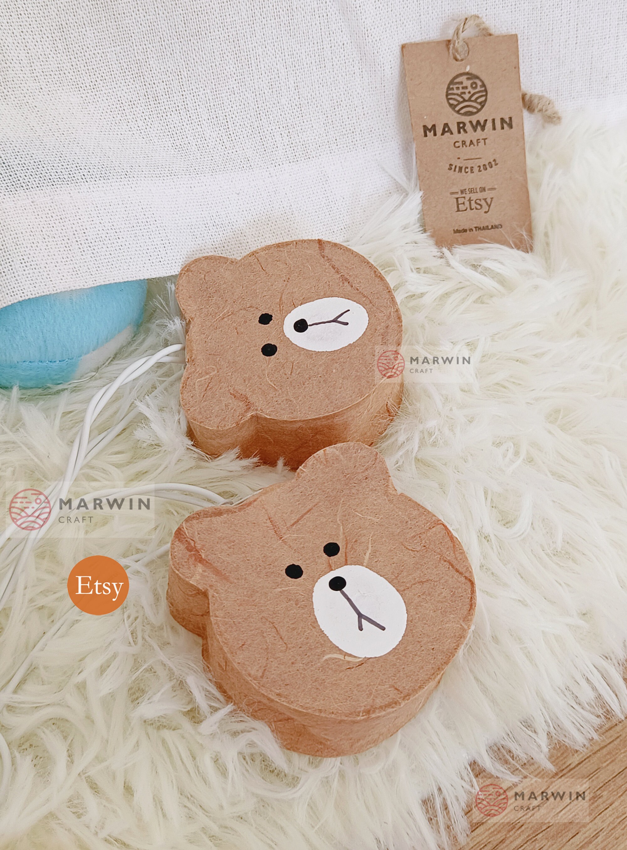 Paper String Lights Teddy Brown Bear Fairy Lights Bedroom Home - Etsy