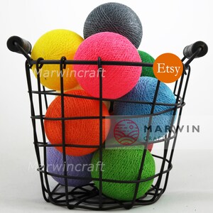 Multi Colour String Lights Cotton Balls Fairy Lights Bedroom Home Decor ...