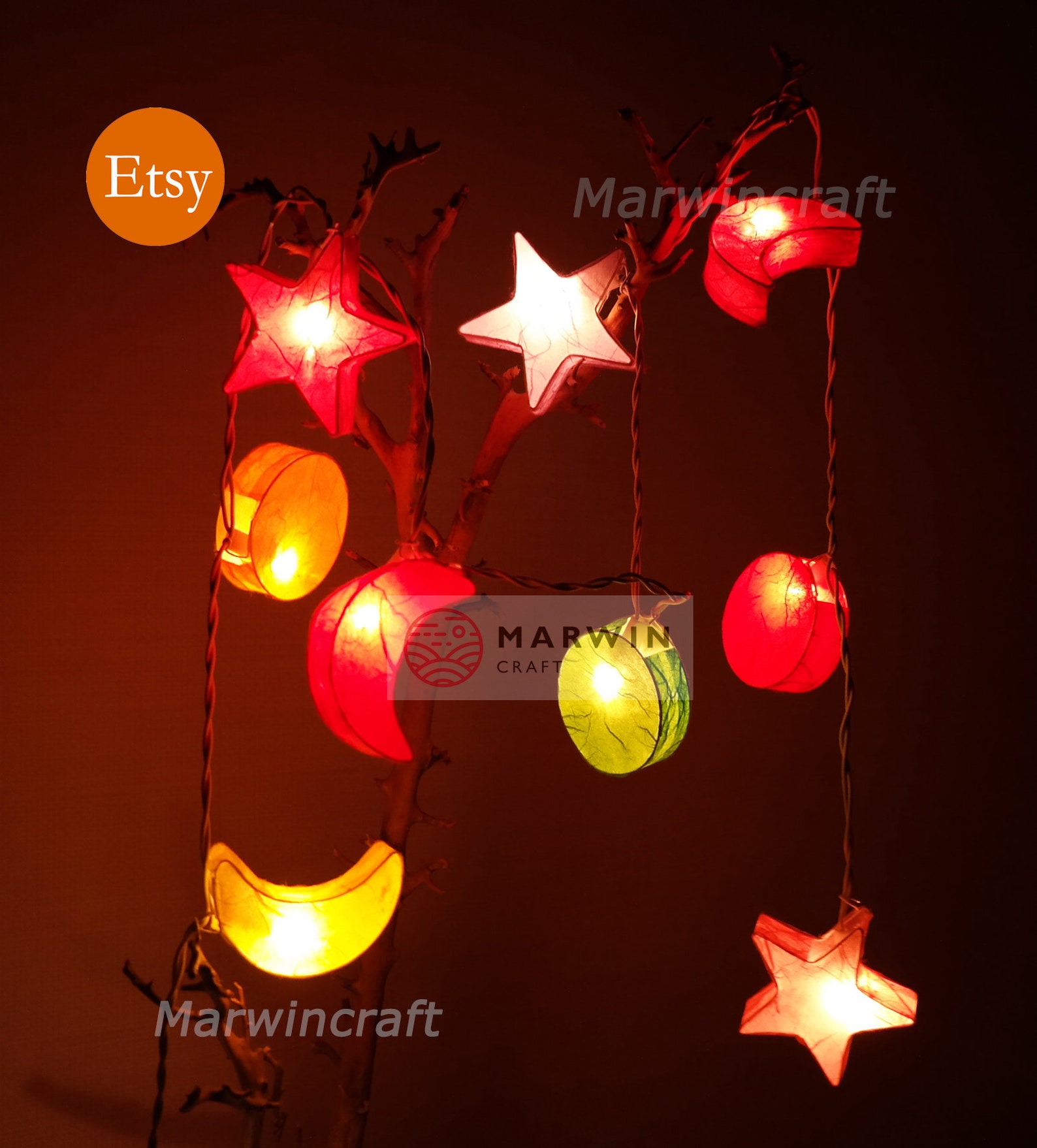 Multi String Lights Space Star Moon Fairy Lights Bedroom Home | Etsy