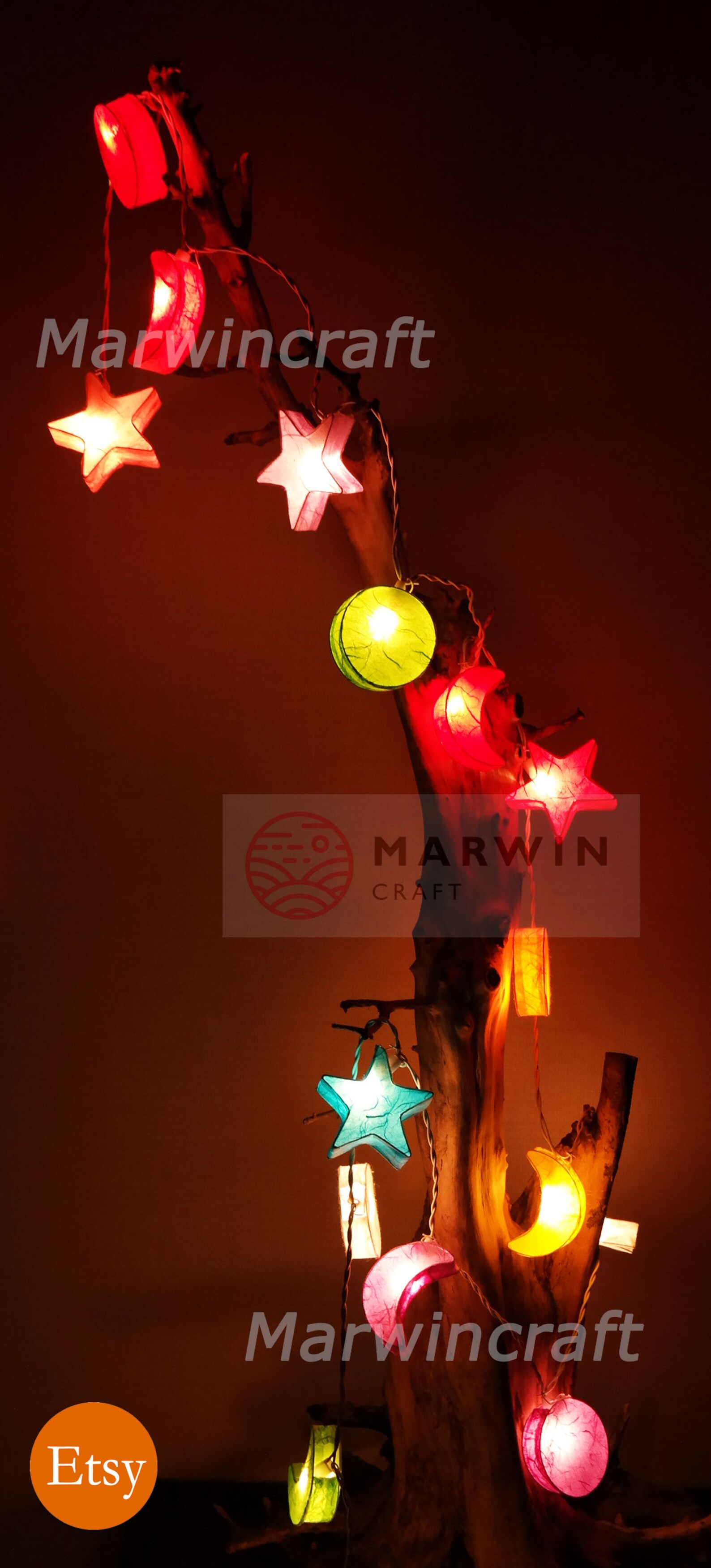 Multi String Lights Space Star Moon Fairy Lights Bedroom Home | Etsy