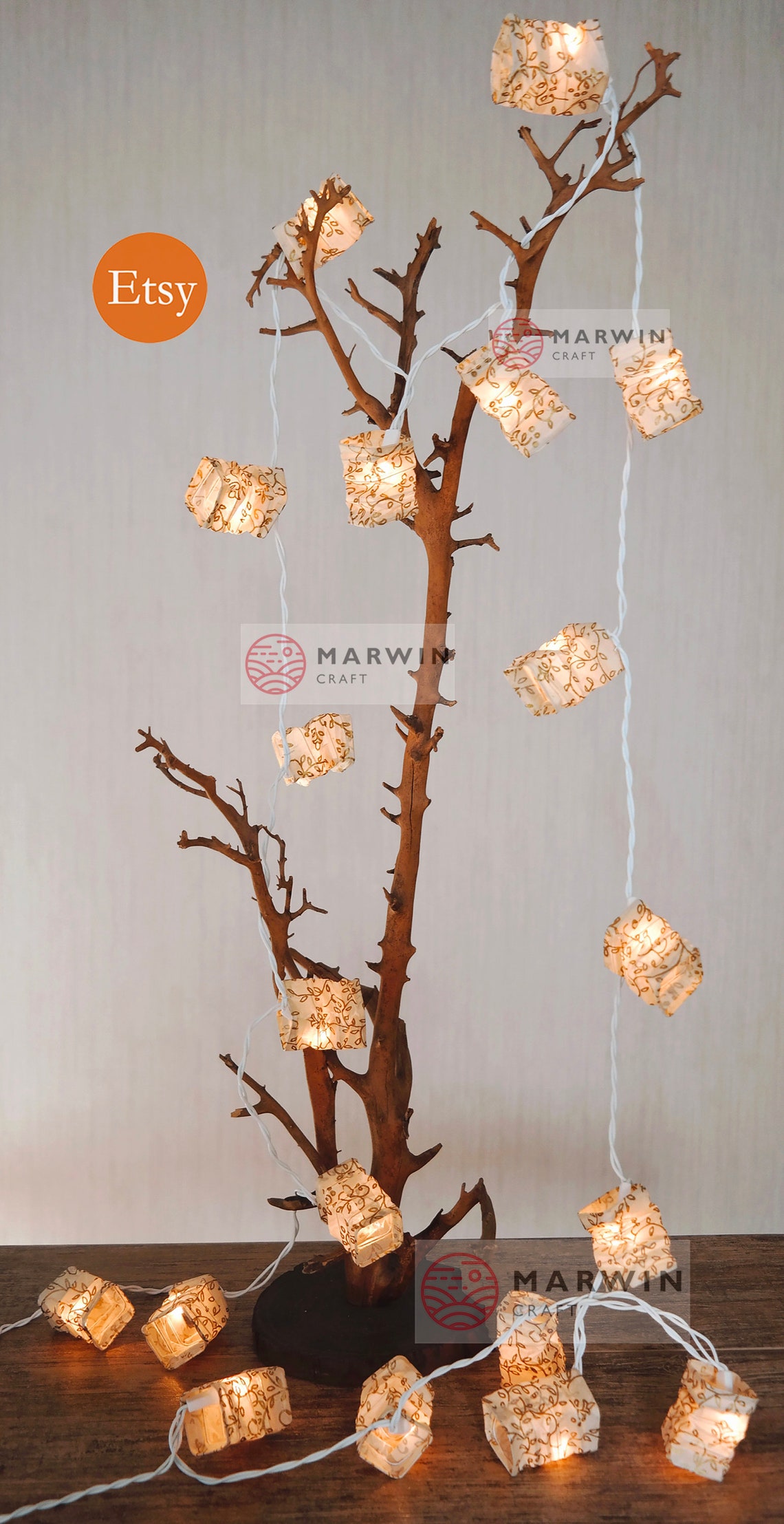 Limited Ivory String Lights Japanese Paper Lantern Fairy Lights Bedroom ...