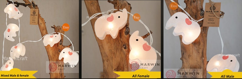 String Lights Baby Elephant Fairy Lights Bedroom Home Decor - Etsy