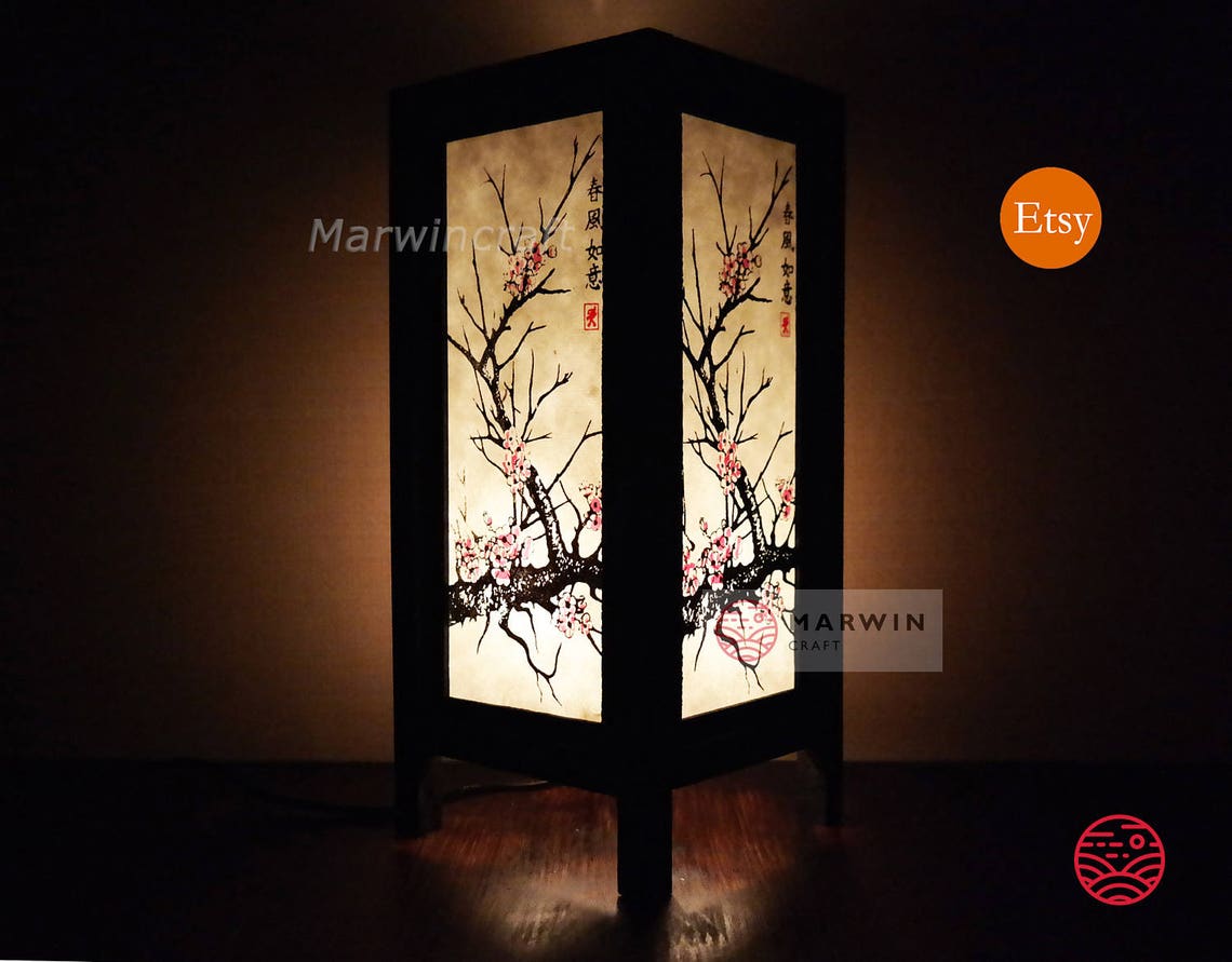 Asian Oriental Sakura Cherry Blossom Tree Japanese Lamp Zen - Etsy UK