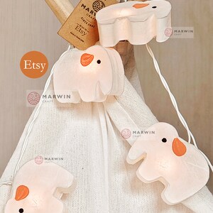 String Lights Baby Elephant Fairy Lights Bedroom Home Decor Living Room ...