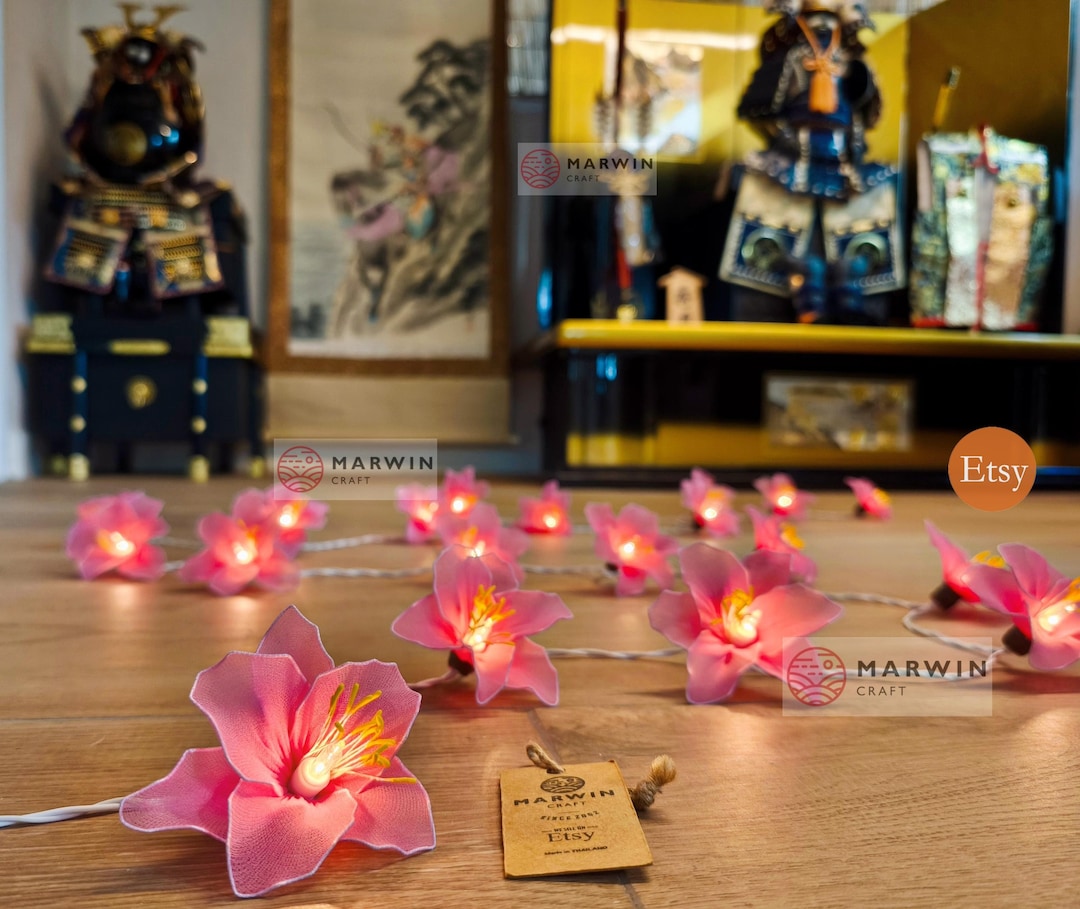 20 String Lights Pink Lily Flower Fairy Lights Bedroom Home Decor ...