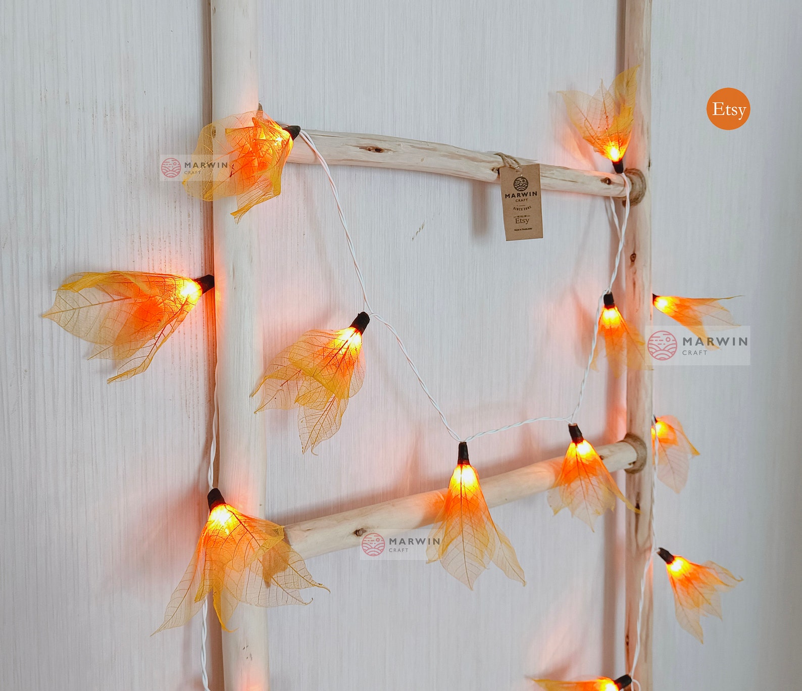 Fire String Lights Bodhi Leaves Flower Fairy Lights Bedroom Home Decor ...