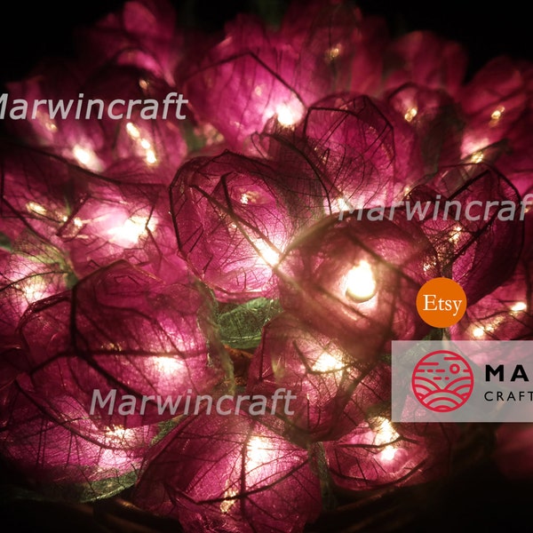 Rose String Lights - Etsy