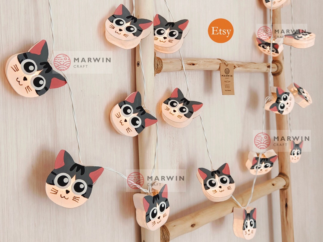 String Lights Cute Japanese Lucky Cat Fairy Lights Bedroom Home Decor ...