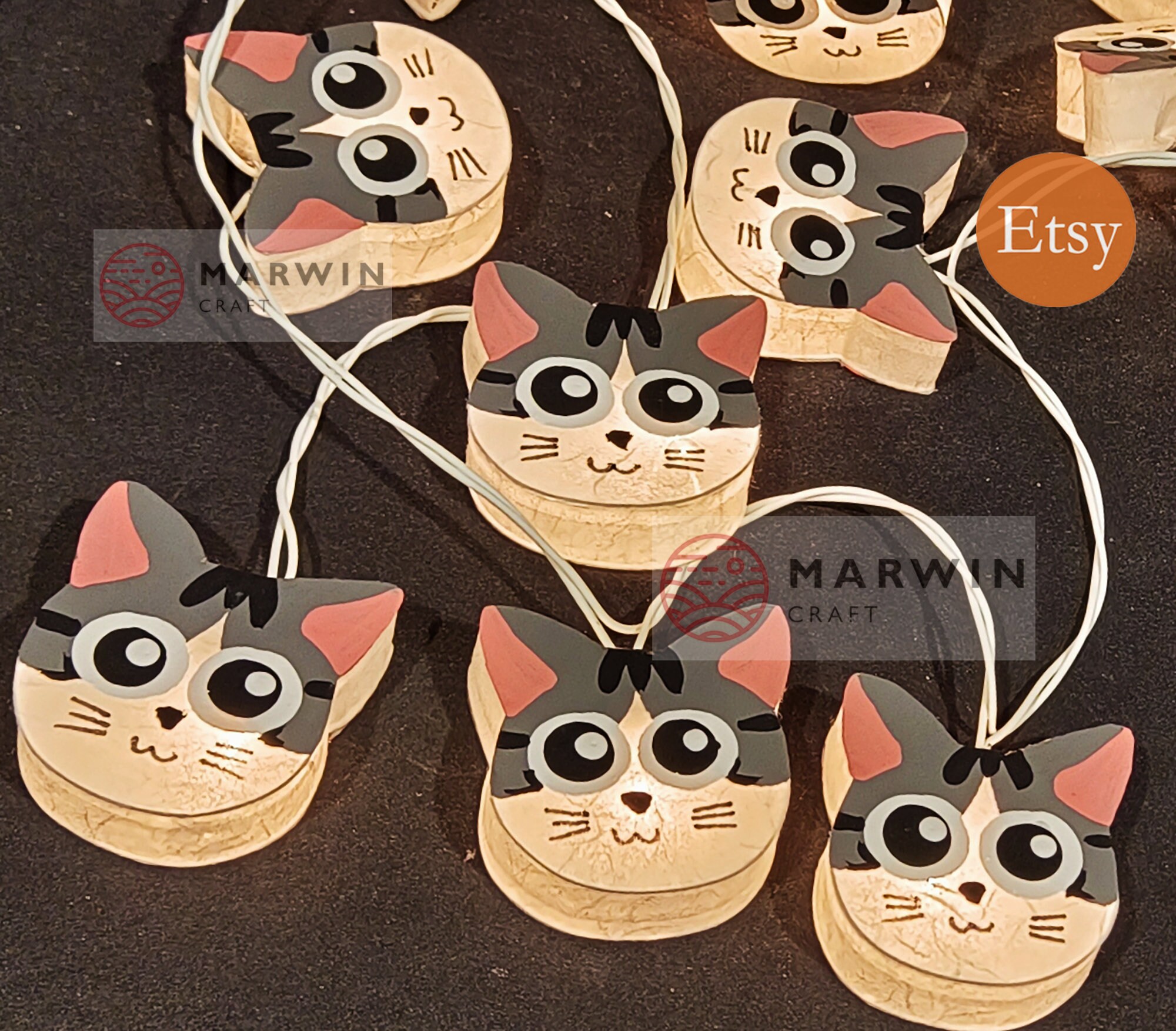 String Lights Cute Japanese Lucky Cat Fairy Lights Bedroom Home Decor ...
