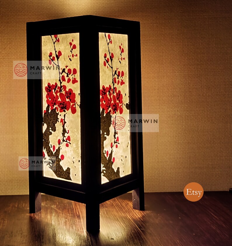 Asian Oriental Sakura Tree Branch Japanese Lamp Zen Bedside Lamp Floor ...