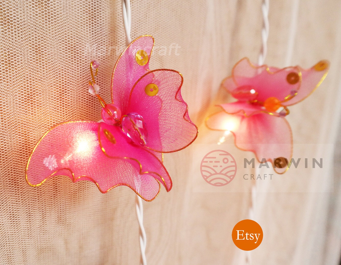 String Lights Butterfly Fairy Lights Bedroom Home Decor Living - Etsy