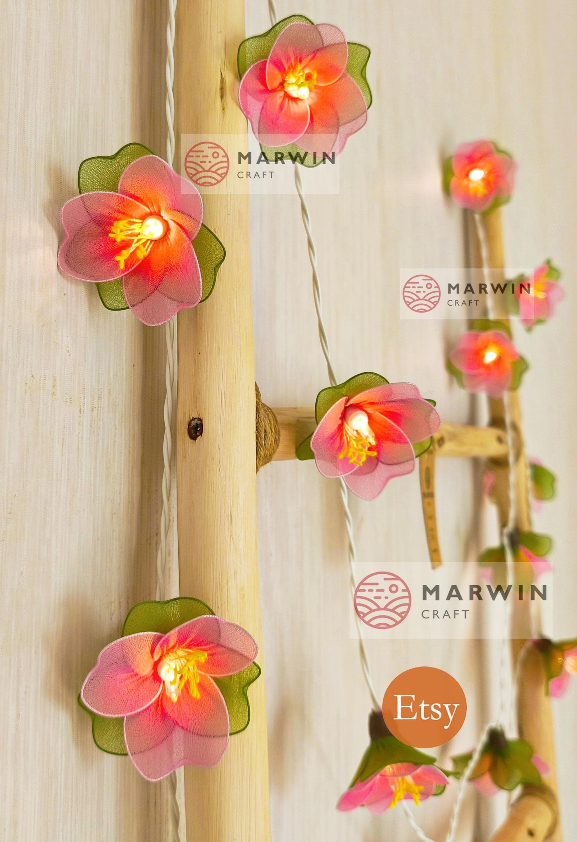 20 Pink Green String Lights Himalaya Flower Fairy Lights Bedroom Home ...