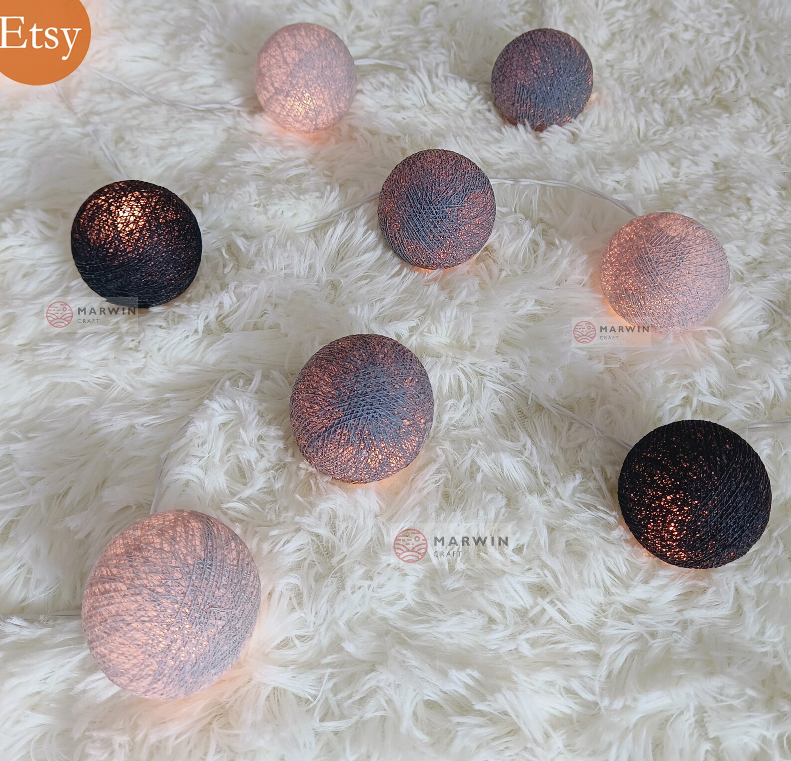 Dark Knight String Lights Cotton Balls Fairy Lights Bedroom - Etsy