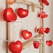 Red Paper String Lights Heart Fairy Lights Bedroom Home Decor Living ...