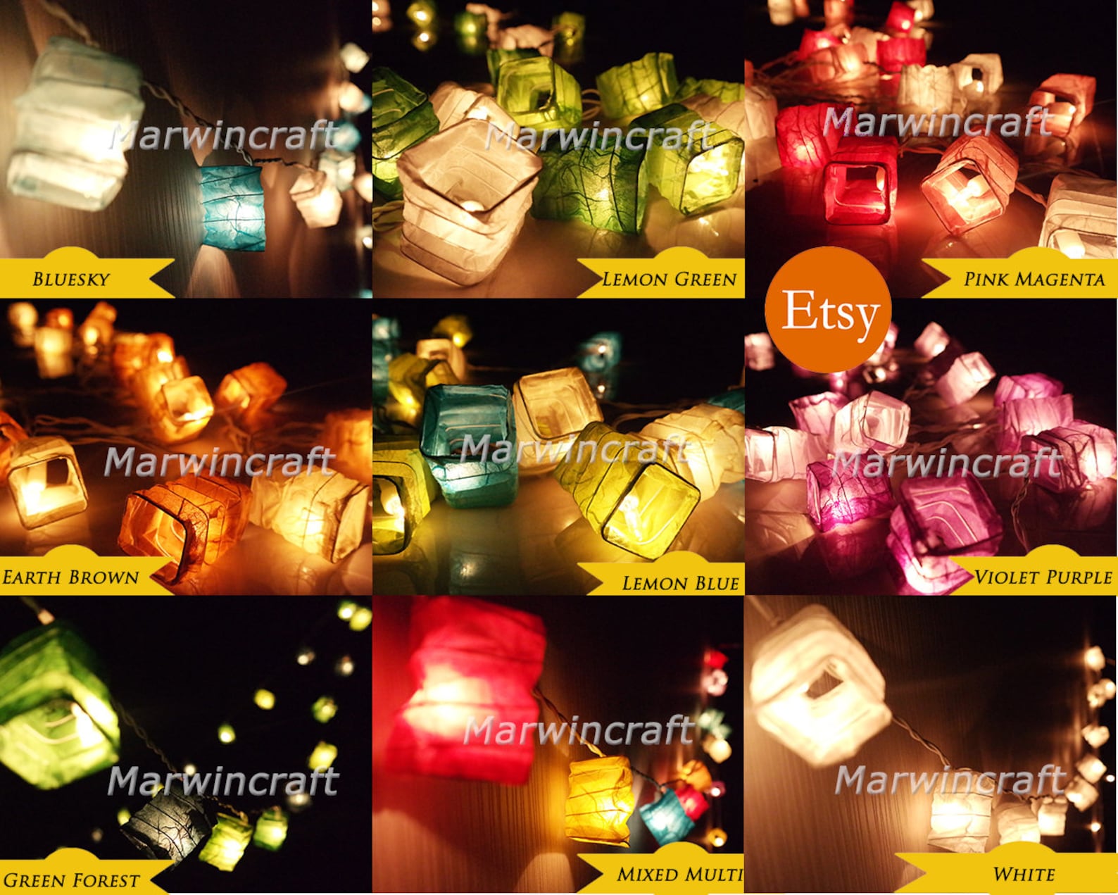 Selected String Lights Lamp Japanese Paper Lantern Fairy - Etsy