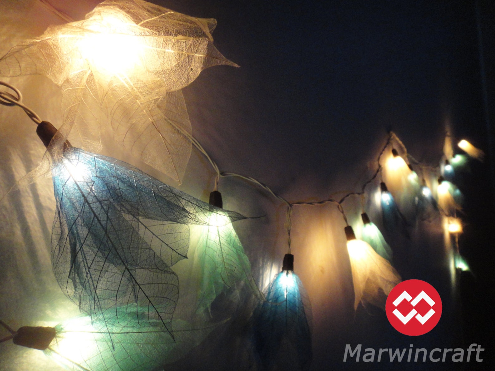 Blue Sky String Lights Bodhi Leave Flower Fairy Lights Bedroom - Etsy