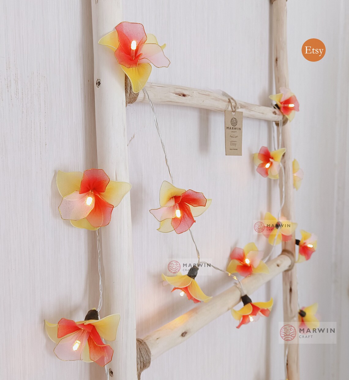 20 String Lights Orchid Flower Fairy Lights Bedroom Home Decor - Etsy
