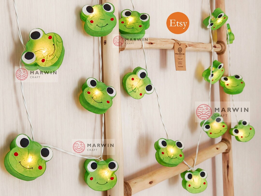 String Lights Green Frog Fairy Lights Bedroom Home Decor Living Room ...