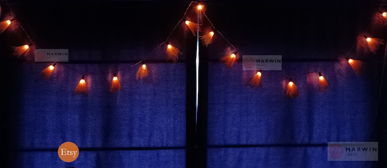 Fire String Lights Bodhi Leaves Flower Fairy Lights Bedroom Home Decor ...