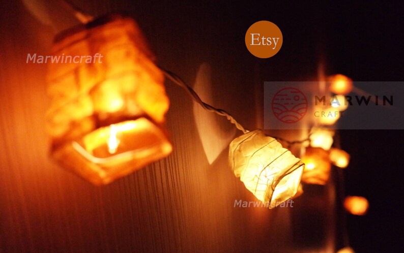 16 Color of String Lights Japanese Paper Lantern Fairy Lights - Etsy