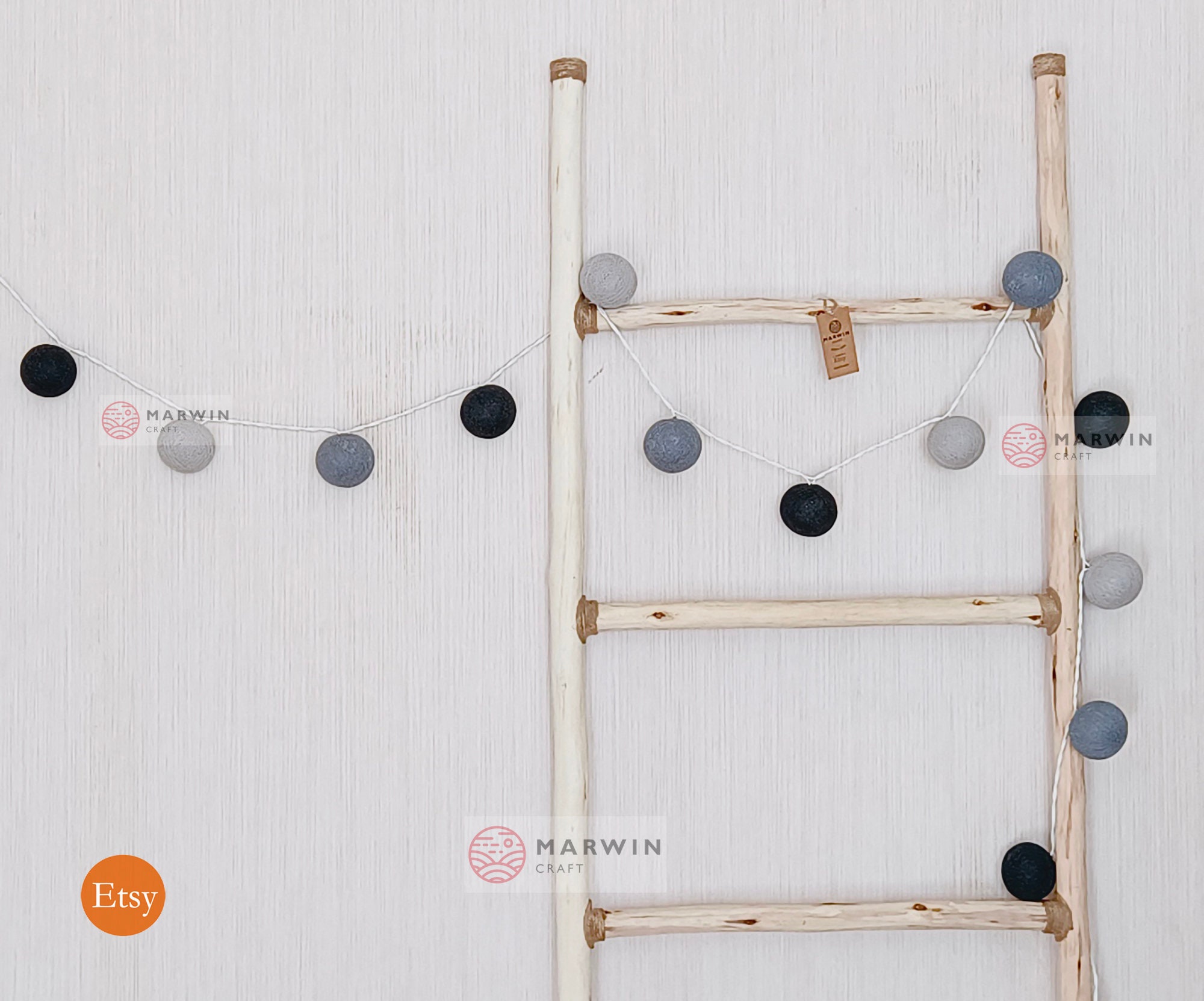 Dark Knight String Lights Cotton Balls Fairy Lights Bedroom | Etsy