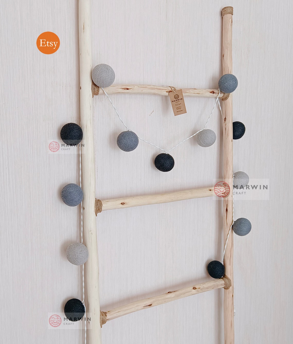 Dark Knight String Lights Cotton Balls Fairy Lights Bedroom | Etsy