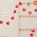 Red Paper String Lights Heart Fairy Lights Bedroom Home Decor Living ...