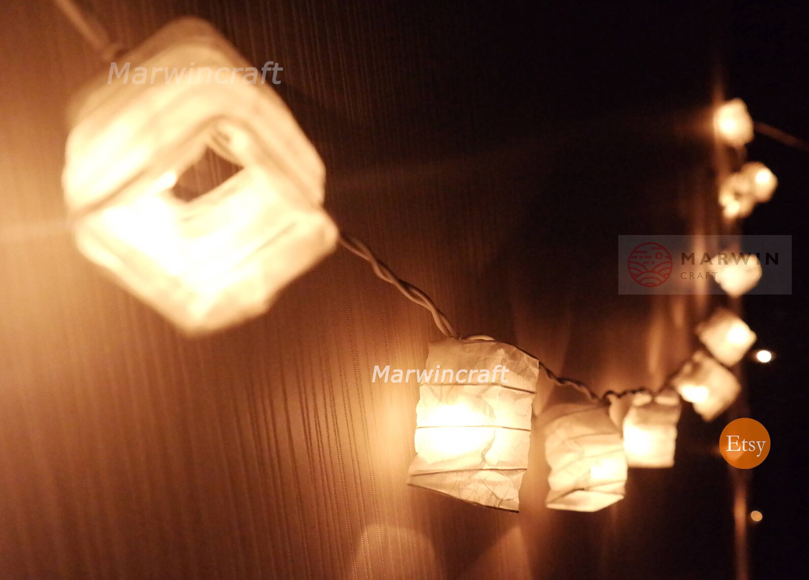 16 Color of String Lights Japanese Paper Lantern Fairy Lights - Etsy