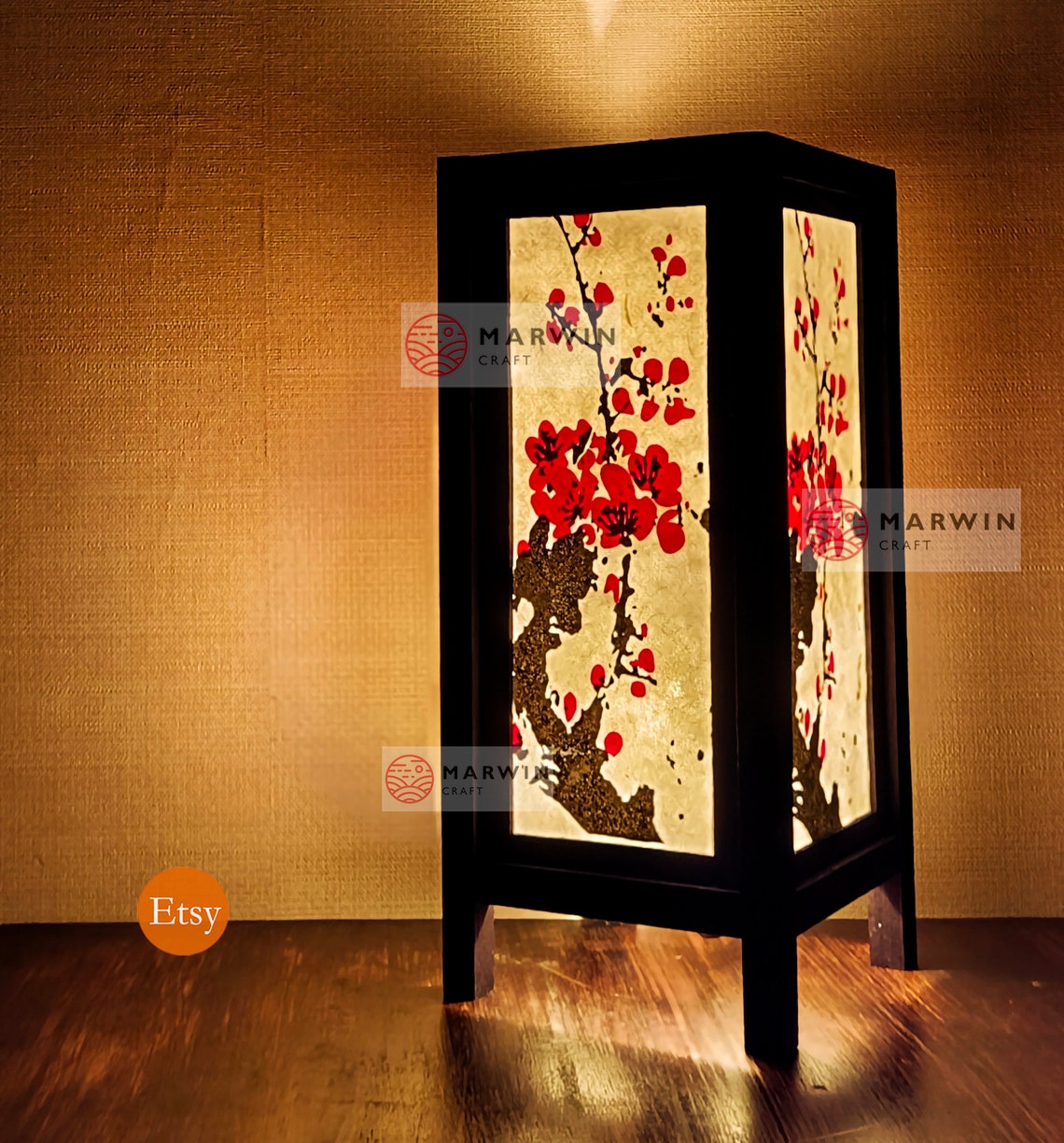 Asian Oriental Sakura Tree Branch Japanese Lamp Zen Bedside Lamp Floor ...