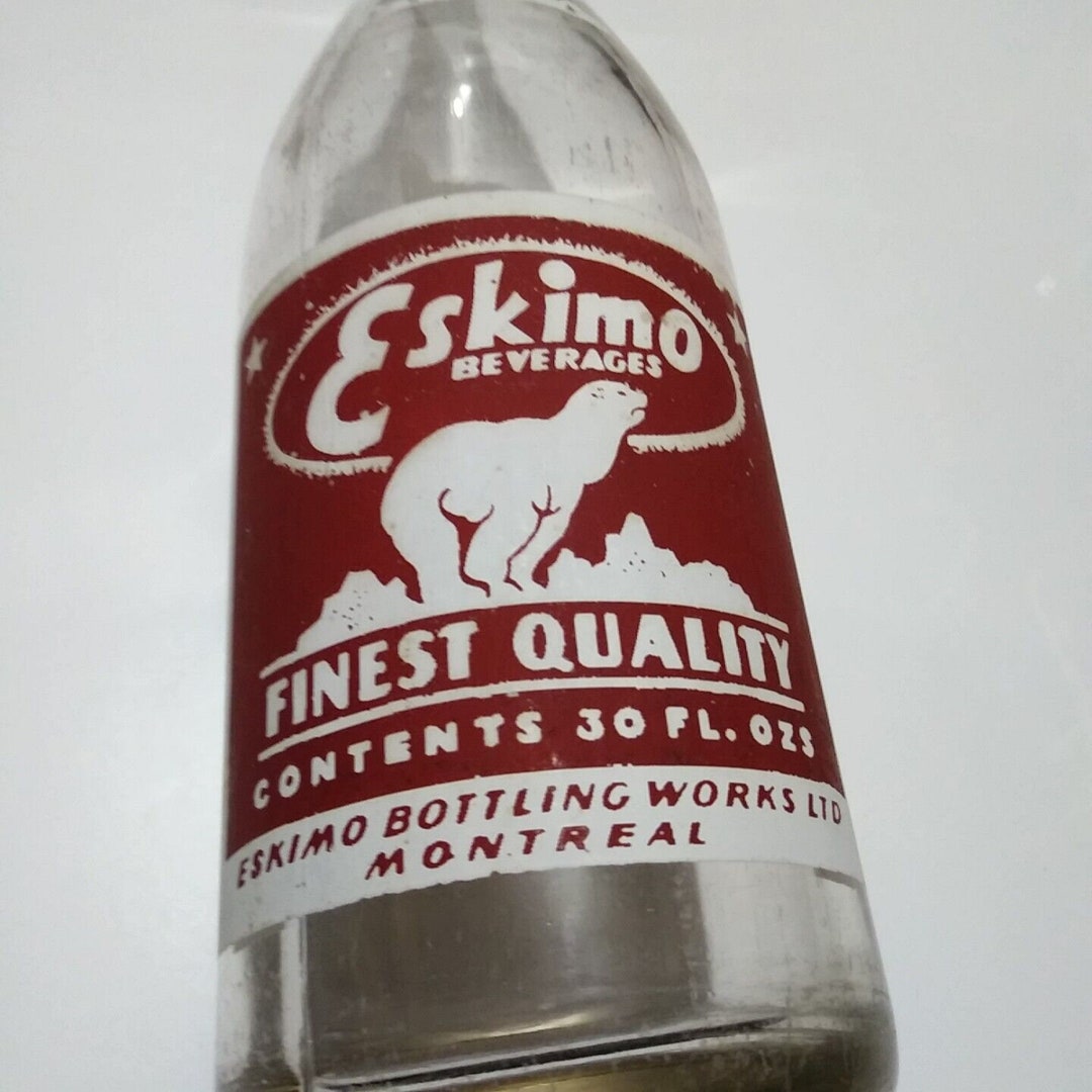 1960'S Eskimo Beverages Soda Quart Bottle Montreal Polar - Etsy