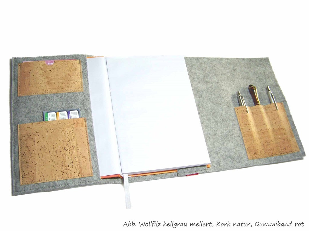 A5 Calendar Organizer Wool Felt Cork Color Choice Calendar Sleeve Cover ...