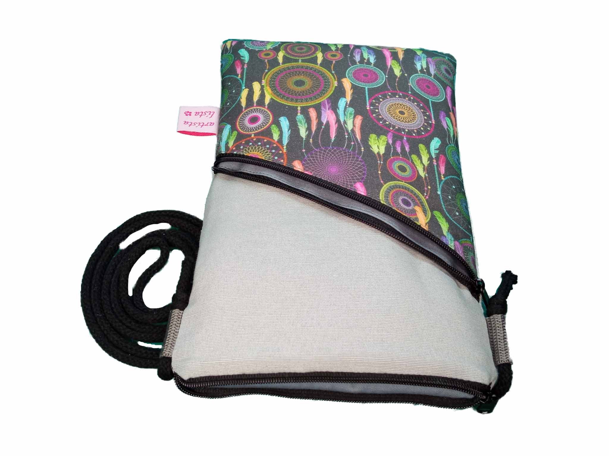 Mini Umhängetasche Handytasche Kleine Tasche grau z.B. für | Etsy
