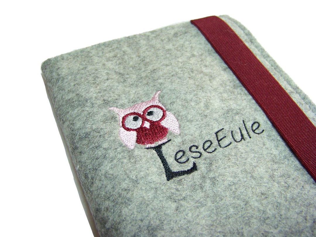Foldable Ebook Reader Ereader Tablet Case Reading Owl Embroidery Wool ...