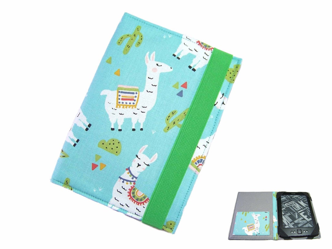 Foldable Ebook Reader Ereader Tablet Case Lama Turquoise Blue Custom ...
