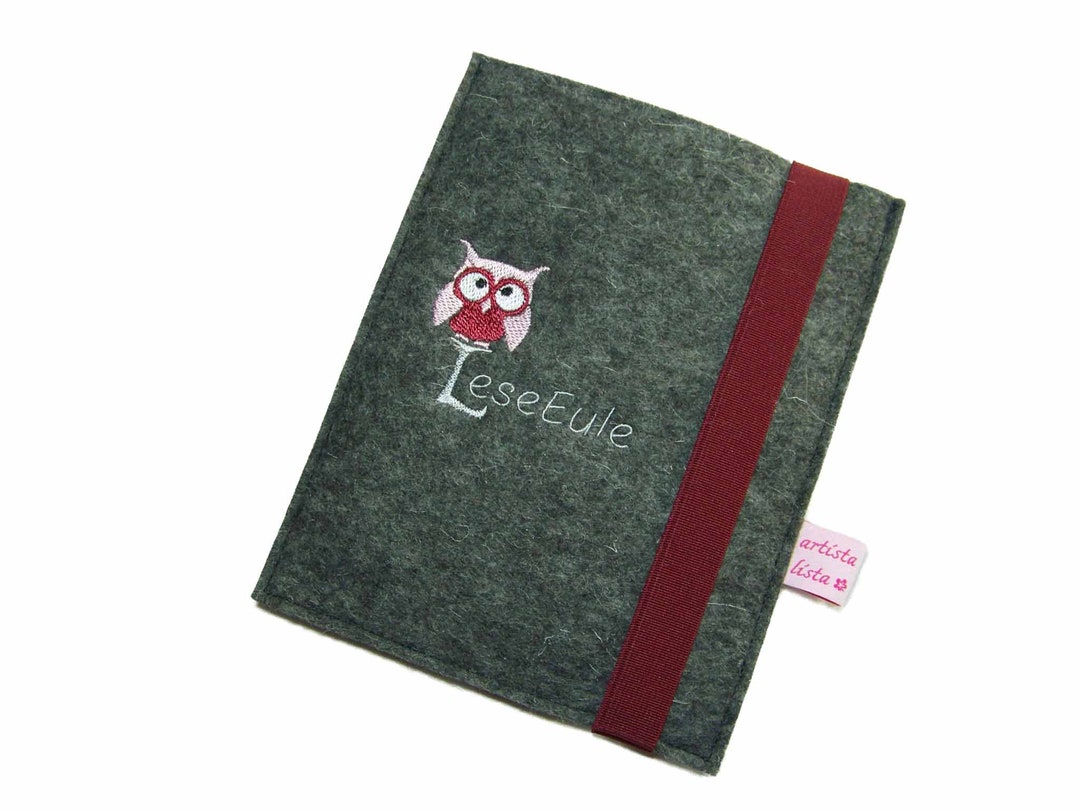 Ebook Reader Ereader Tablet Cover Reading Owl Embroidery Wool Felt ...
