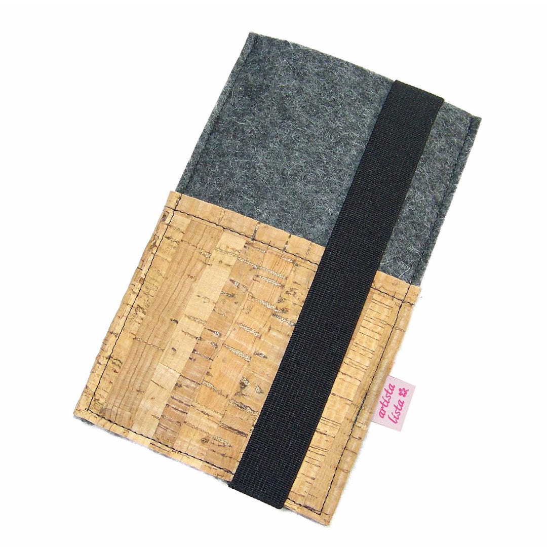 Felt Cell Phone Case With Cork Compartment Cell Phone Case E.g. for ...