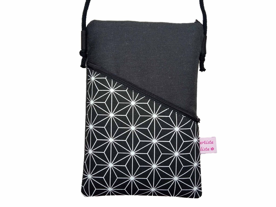 Handytasche zum Umhängen Hexagon schwarz Crossbody Bag Mini ...