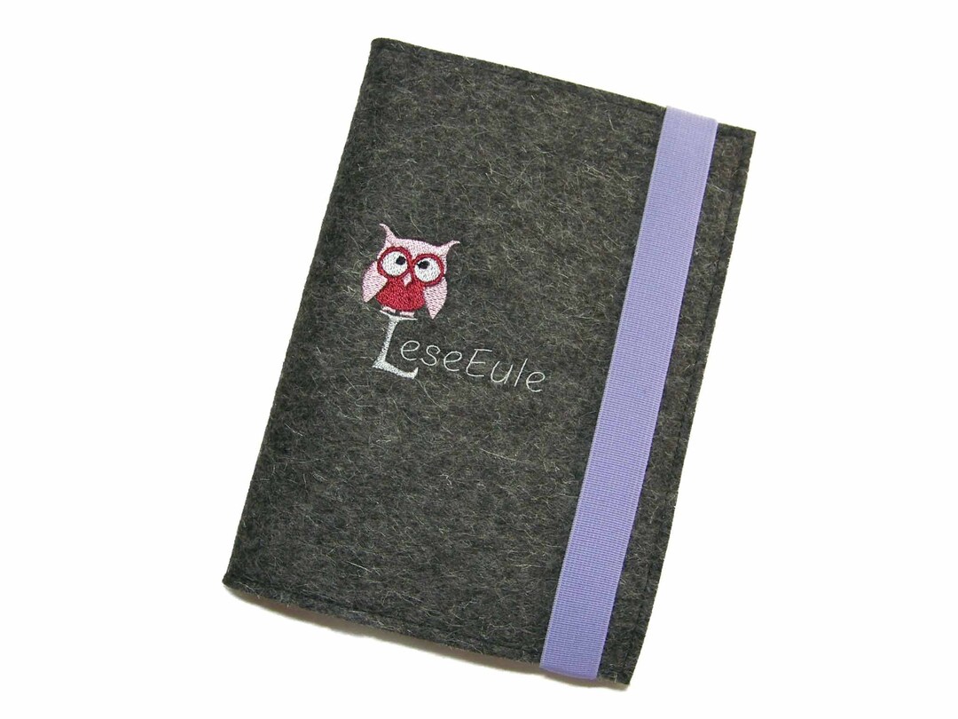 Foldable Ebook Reader Ereader Tablet Cover Leseowl Embroidery Burgundy ...