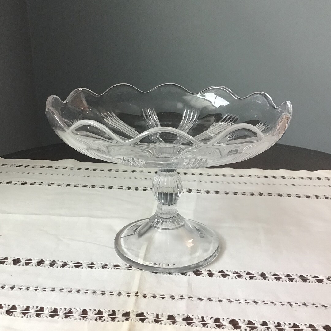 Antique EAPG Cambridge Glass Co No. 2960 Four Lines Compote - Etsy