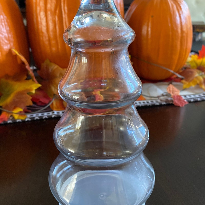 Glass Christmas Tree Jar - Etsy