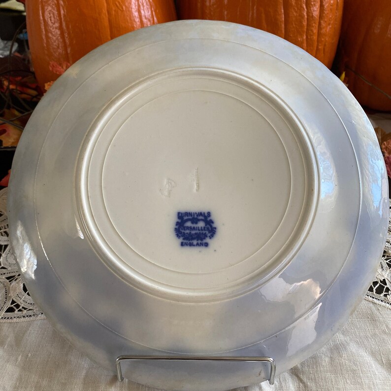 Antique Furnivals England Flow Blue Versailles Ironstone Dinner Plate ...