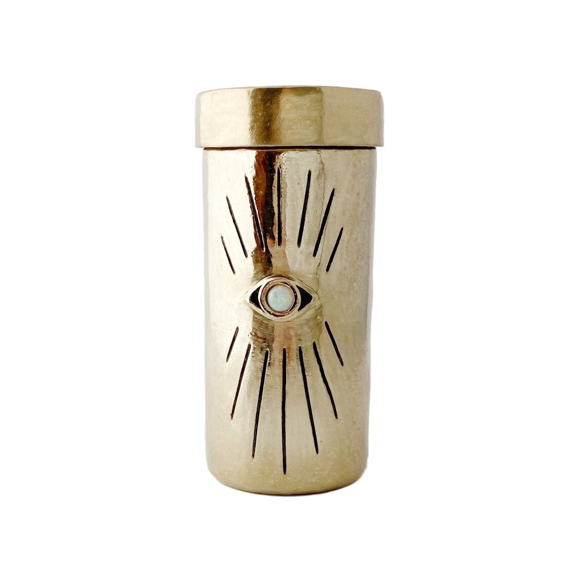 Eye Jar With Opal - Etsy