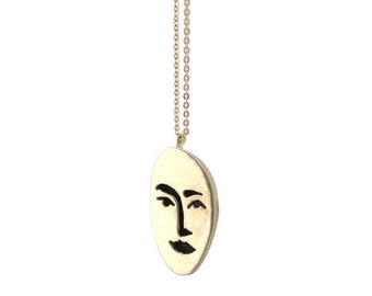 Face Necklace — Ancient Greek Design - Etsy