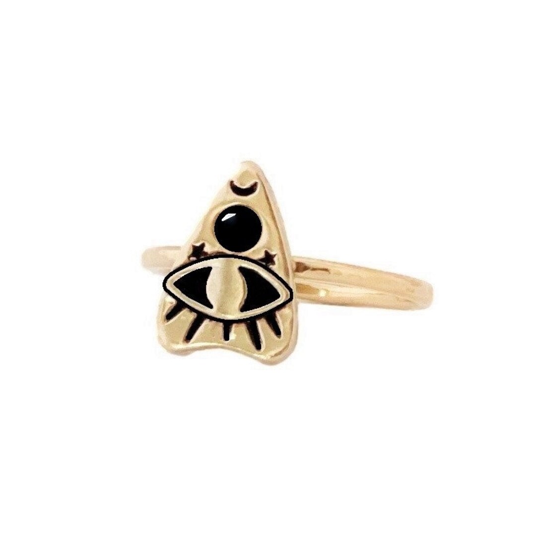 Planchette Ring With Black Onyx - Etsy